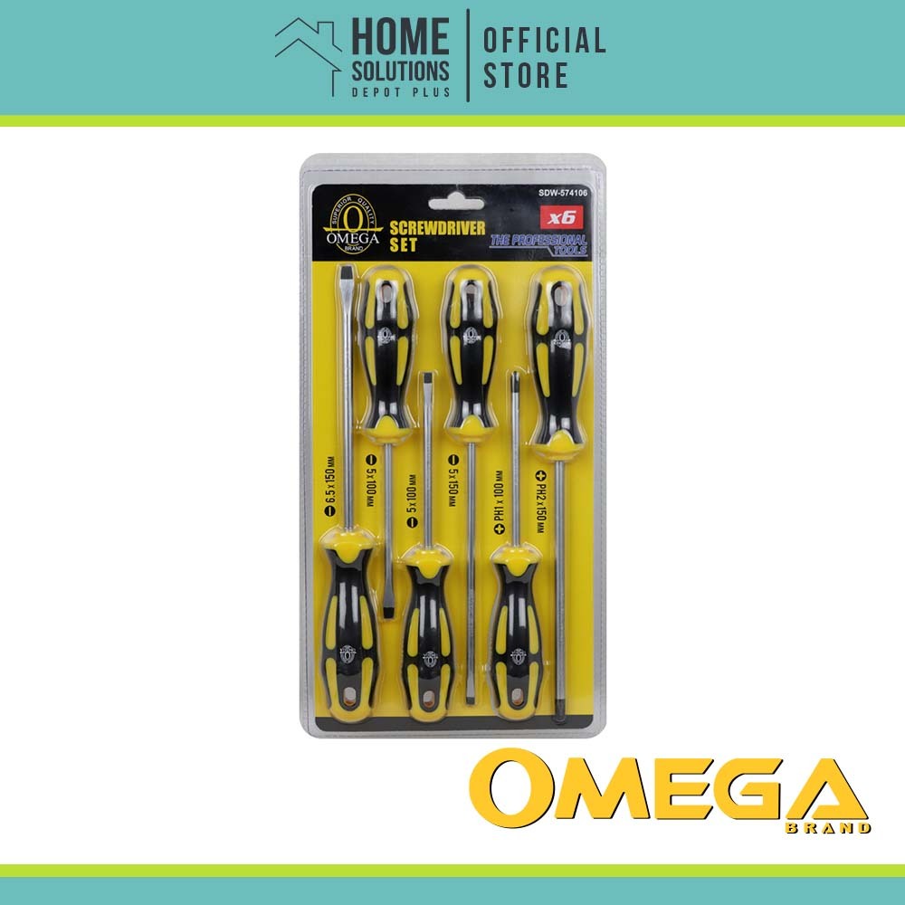 OMEGA SCREWDRIVER SET #SDW-574106 (6pcs) | Shopee Philippines