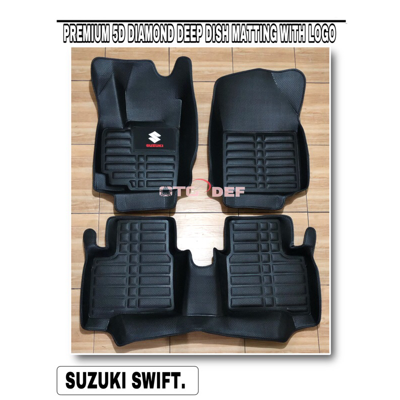 suzuki swift 2018 to 2023 premium 5D diamond deep dish matting with ...