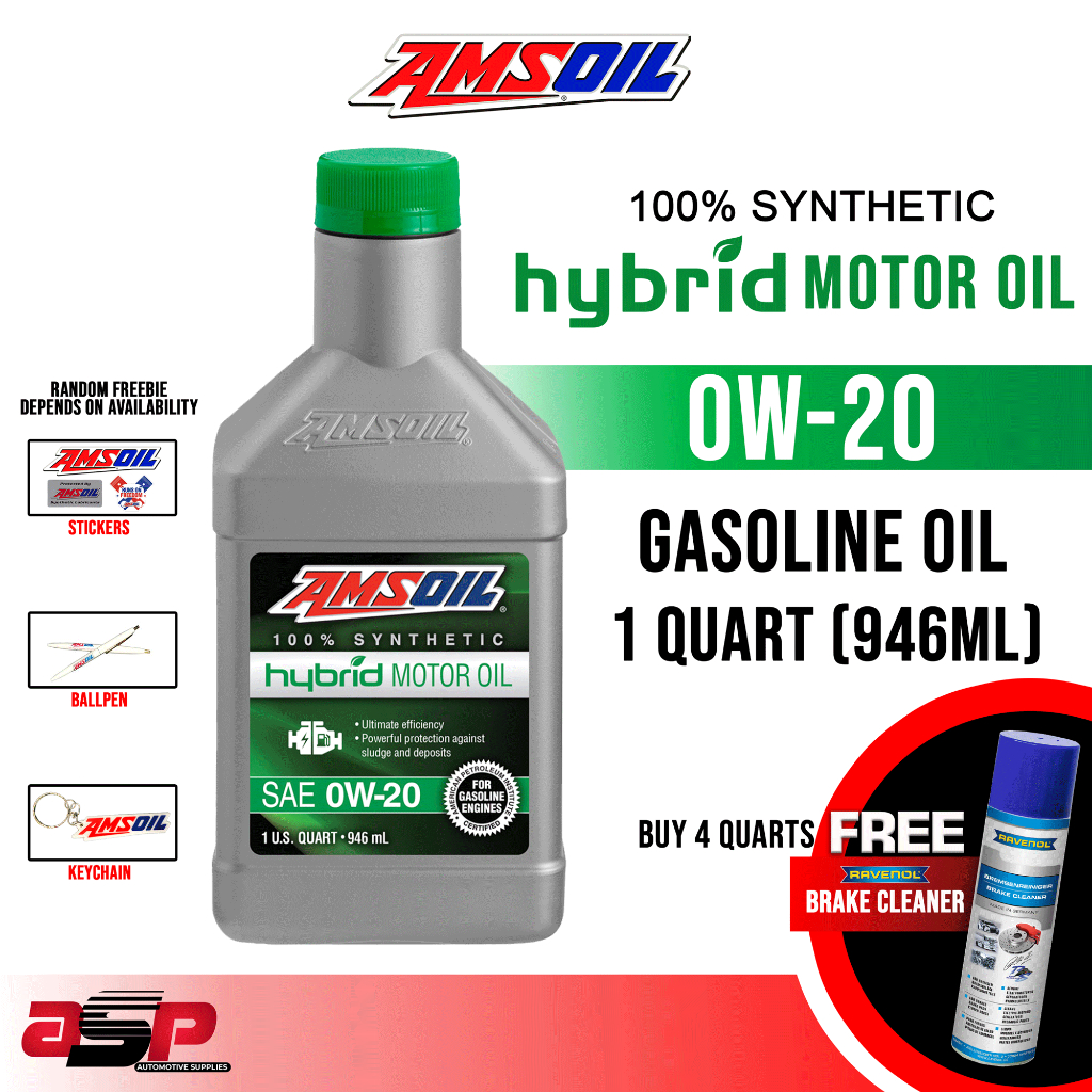 AMSOIL 0W-20 100% SYNTHETIC HYBRID Engine Oil Quart (946ml) | Shopee ...