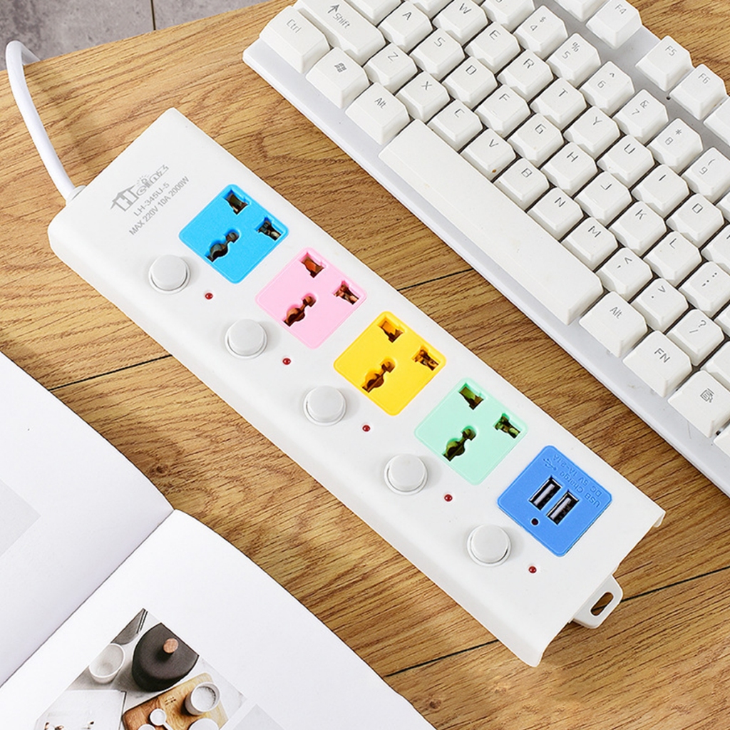 Outlet Socket Plug with Switch Plug Board USB Socket Connector Board Switch Multi-Function ...