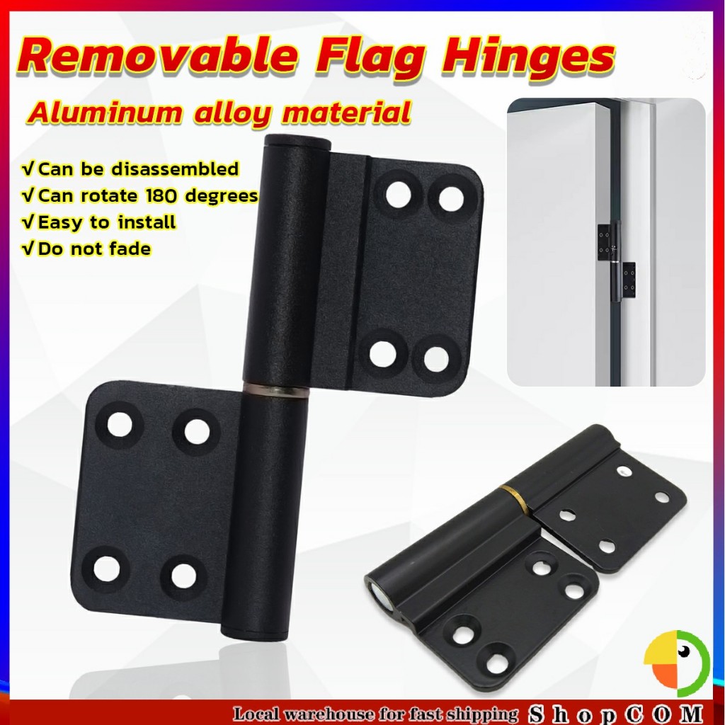 ShopCom Lift-Off Hinges Flag Hinges Black Door Hinge Removable Flag ...
