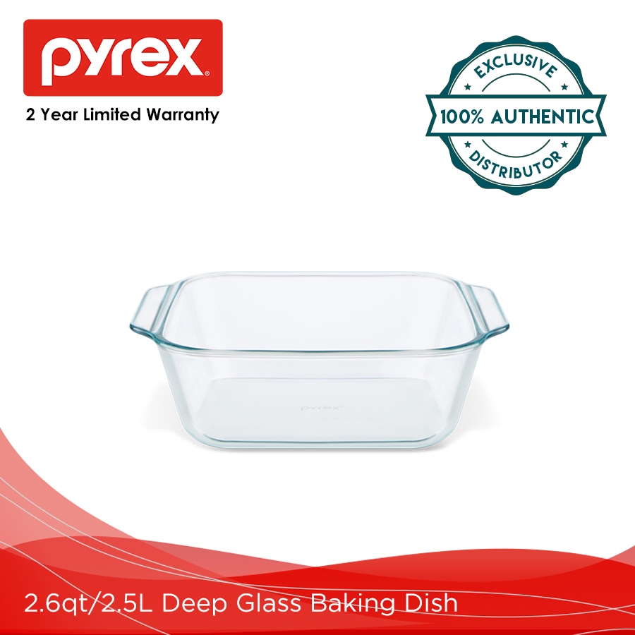 Pyrex Deep 2.6qt/2.5L Deep Glass Baking Dish | Shopee Philippines