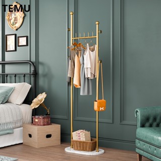 TEMU - Wall Mounted Clothes Hanging Organizer Rack Black Hanger rack ...