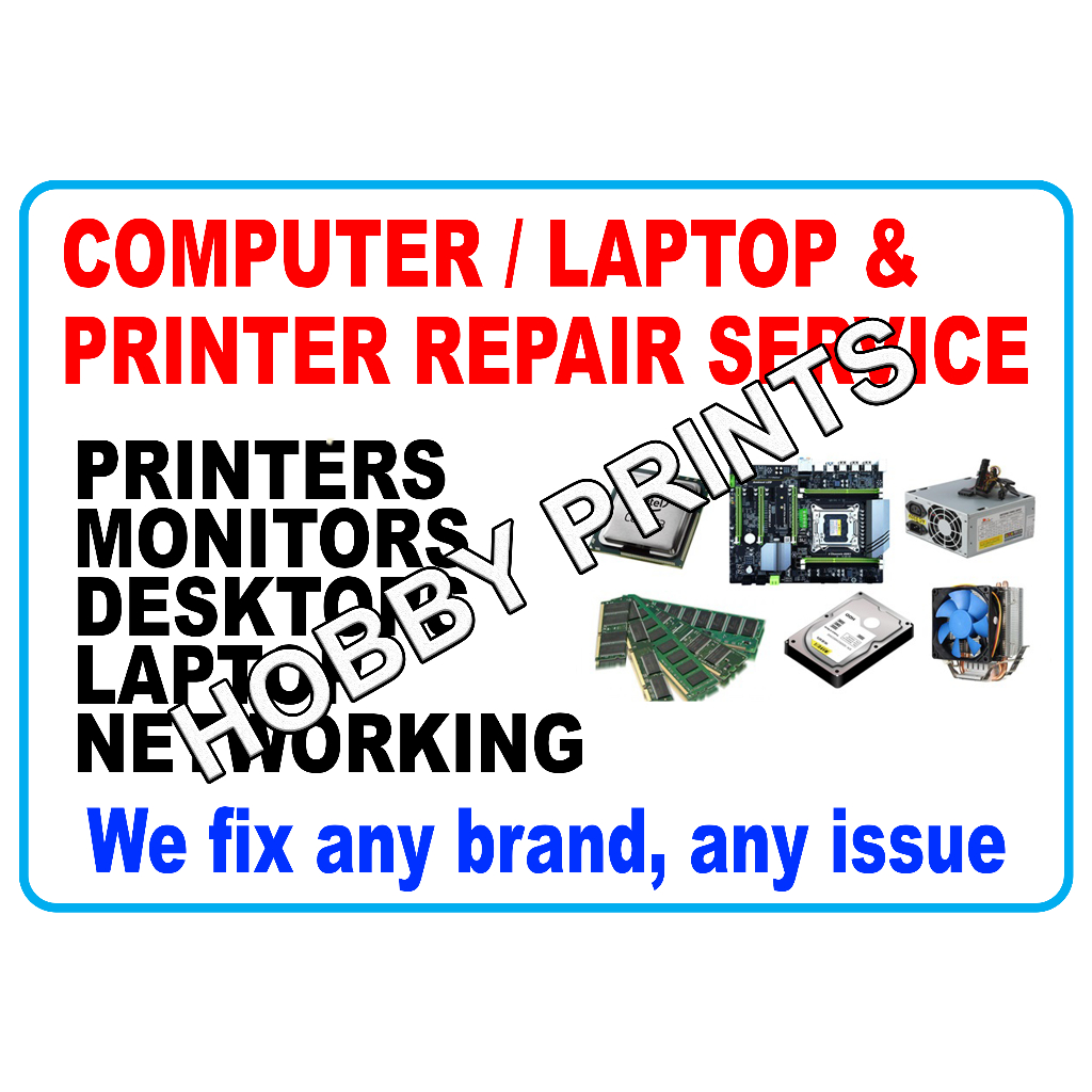 Cellphone Repair Computer Laptop Repair Signage Laminated Signage ...