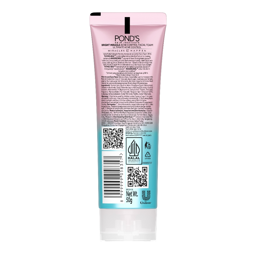 PONDS Thymo-BHA Acne Facial Foam 50g | Shopee Philippines