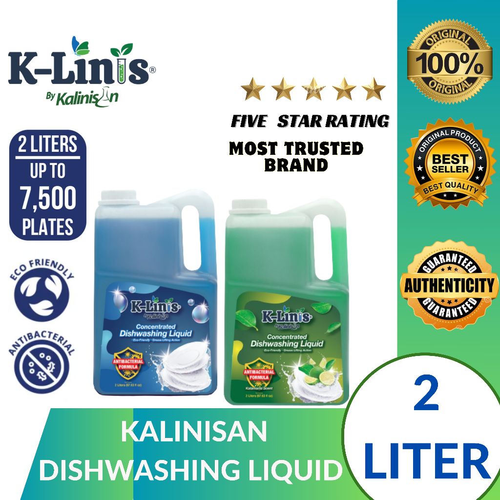 Original Kalinisan Concentrated Dishwashing Liquid 2 Liter | Shopee ...
