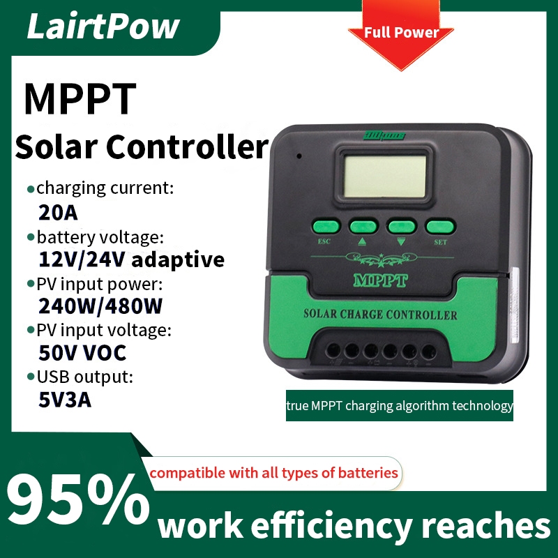 【New Arrival】MPPT Solar PV Charging Controller 12V/24V Intelligent ...