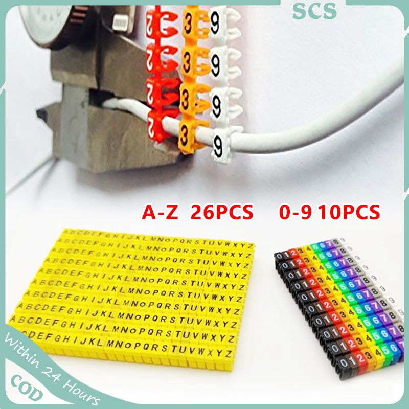 Clip on Plastic Cable Identification Wire Cord Cable Marker Colorful ...