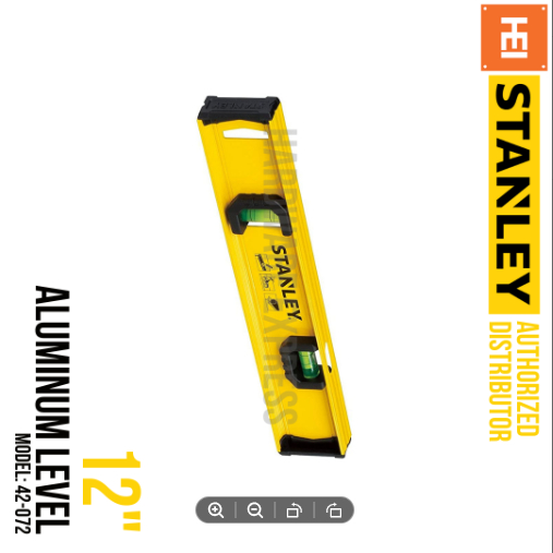 STANLEY Aluminum Level Bar 12" (42-072) 18" (42-073) 24" (42-074) 36 ...