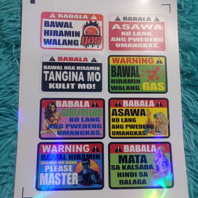 Babala & assorted customized logo vinyl sticker Hologram laminated for ...