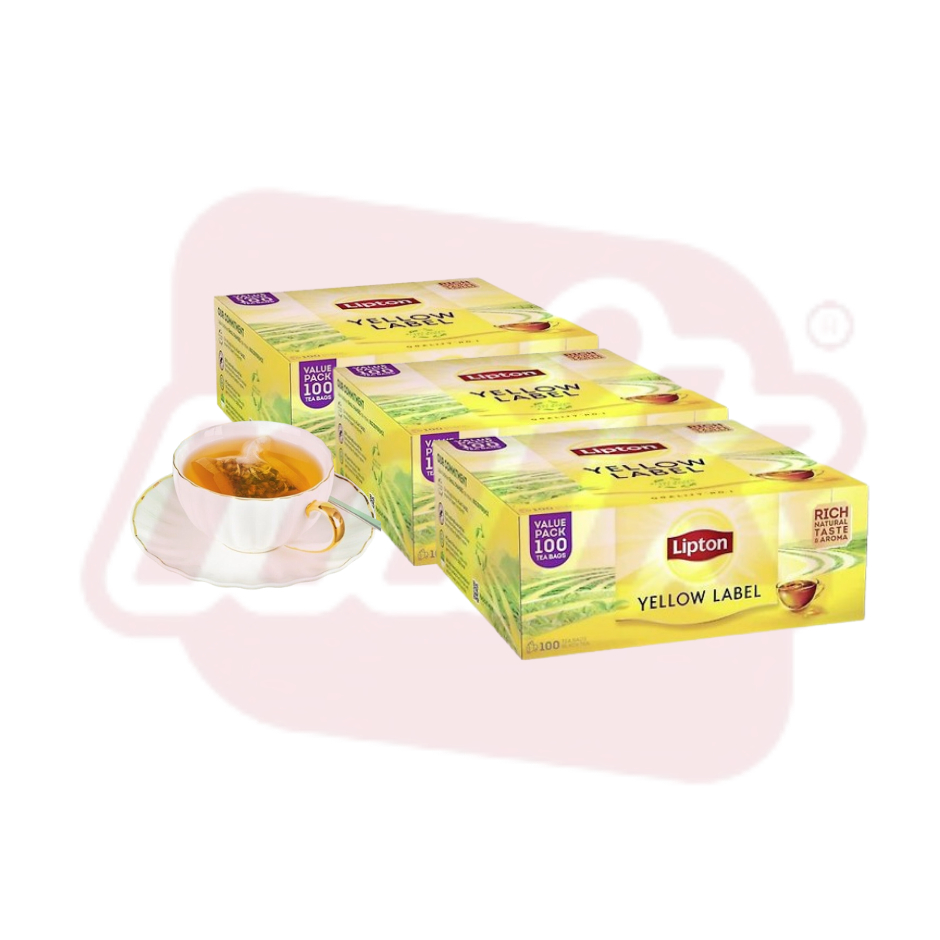 Lipton Yellow Label Tea (Rich Natural Taste & Aroma) 100's | Shopee ...