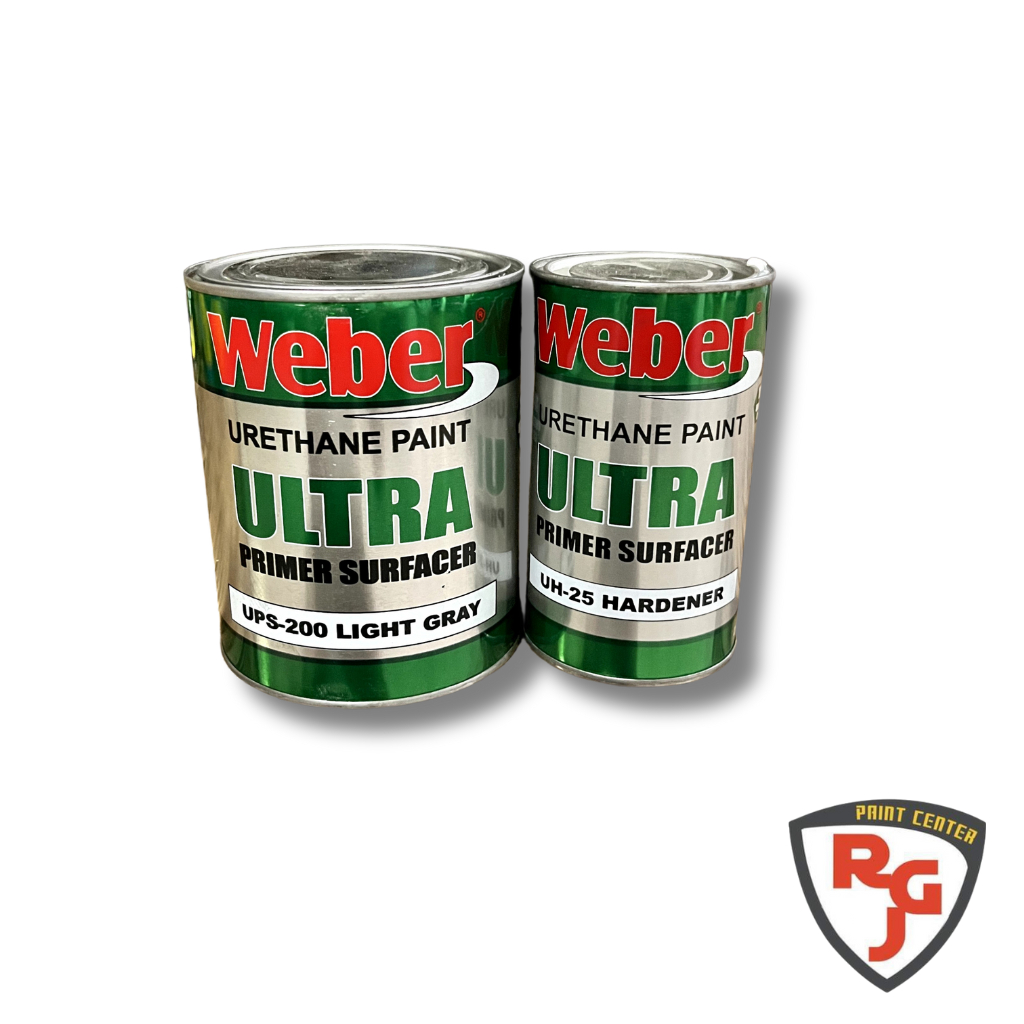 [UPS-200] Weber Ultra Primer Surfacer LIGHT GRAY [3/4 LITER] w/ [UH-25] Hardener [1/4 LITER ...