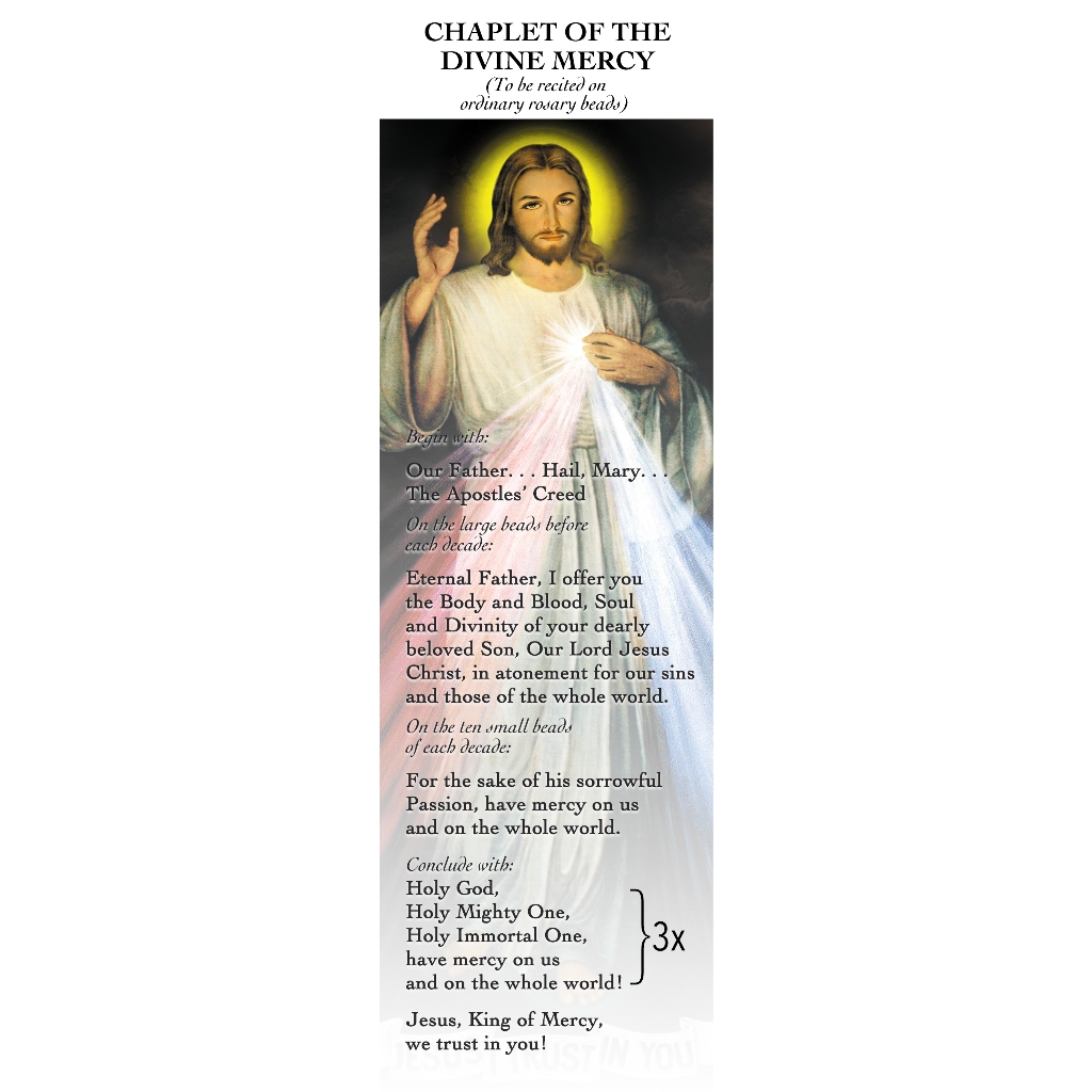 BOOKMARK - CHAPLET OF THE DIVINE MERCY (7 X 23 CM) | Shopee Philippines