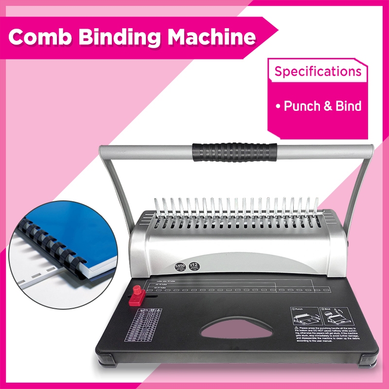 Double Arm Comb Binding Machine A4 (Punch / Bind) | Shopee Philippines