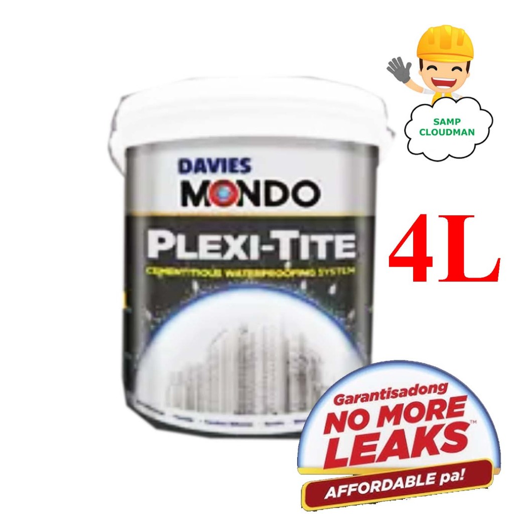 Mondo Plexi-Tite Gallon Cementitious Waterproofing 4 Liters Plexitite ...
