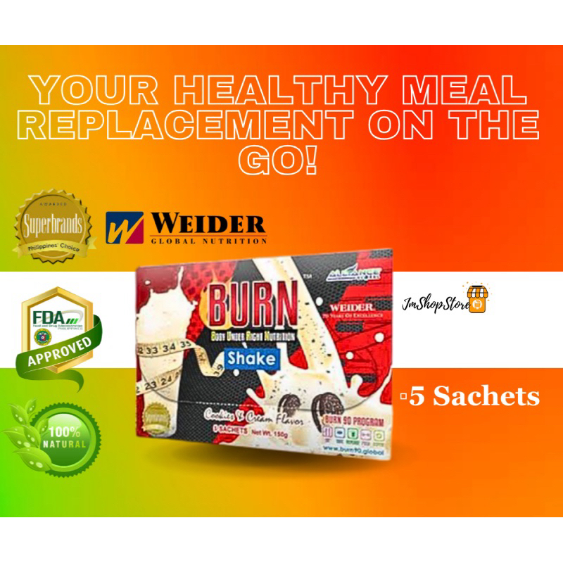 BURN SHAKE (BODY UNDER RIGHT NUTRITION) | Shopee Philippines