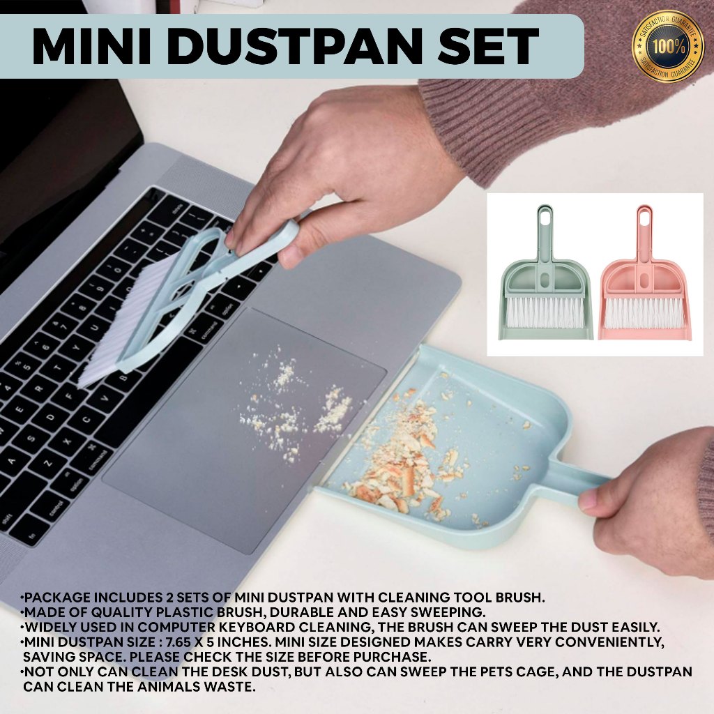 Mini Cleaning Brush & Dustpan Set Cleaning Tools Plastic Brush Pole ...