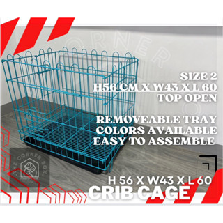 COLLAPSIBLE CRATE CAGE / CRIB TYPE / OPEN TOP CAGE H56 x W43 x L60cm ...