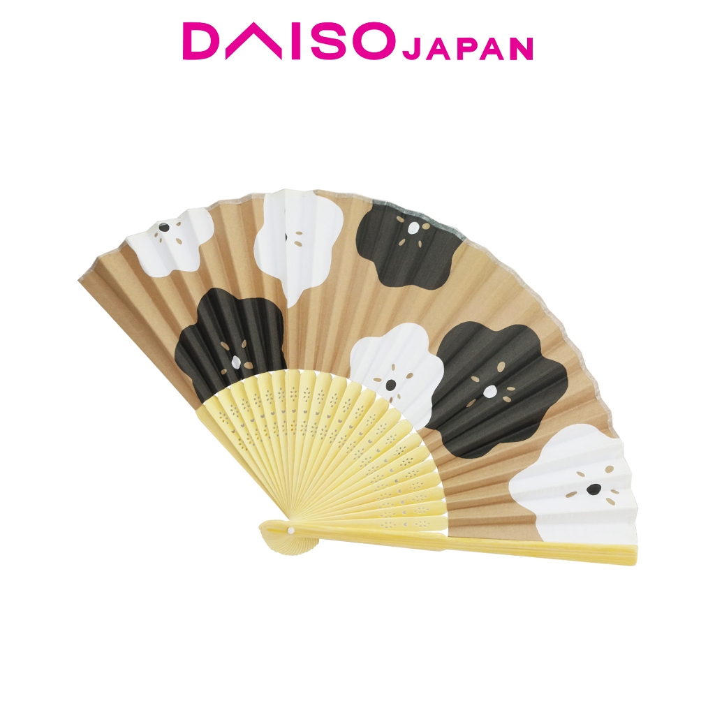 Daiso Folding Fan (21cm, Flowers) | Shopee Philippines