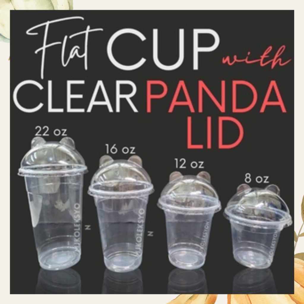 50pcs Plastic Cup with PANDA Lid Set best for Milktea Frappe | Shopee ...