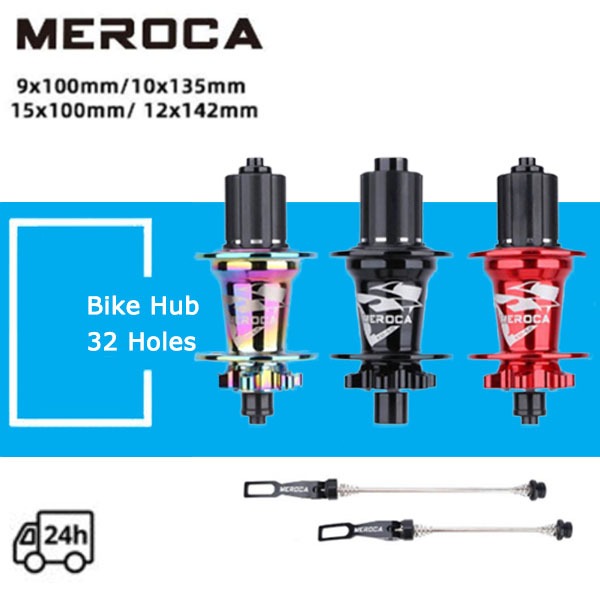 MEROCA Bike Hub 32 Holes 6 Pawls Sealed 5 Bearings MTB Hubs Thru Axle ...