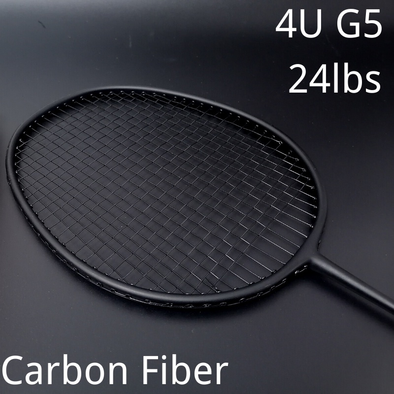 Badminton Racket 4UG5 24lbs Badminton Racket Training Single Carbon ...