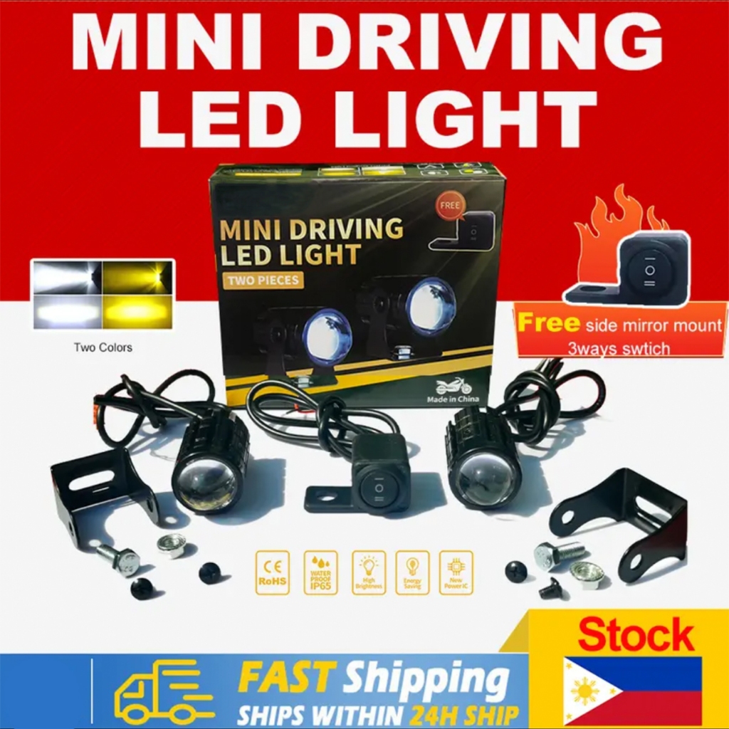 Mini Driving Light White+Yellow Pair of Universal High quality 20W * 2 ...