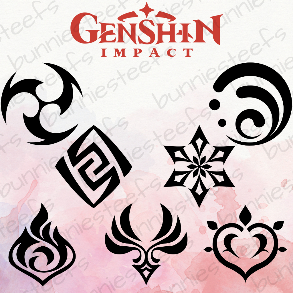Genshin Impact Elements Vinyl Sticker - 1pc | Shopee Philippines