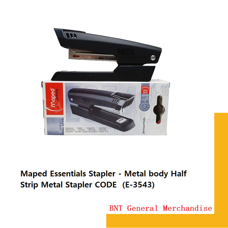 Maped Essentials Stapler - Metal body Half Strip Metal Stapler CODE (E ...