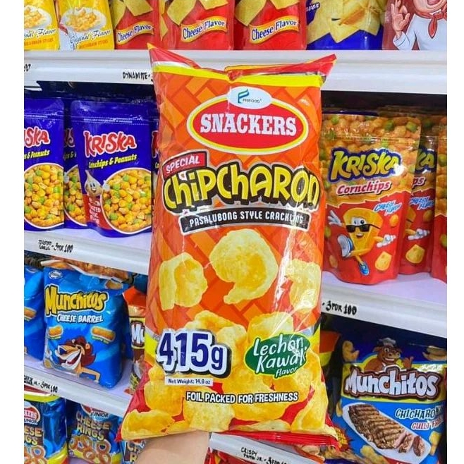 SNACKERS CHIPCHARON - SUKA'T SILI (415g) SNACKS | Shopee Philippines