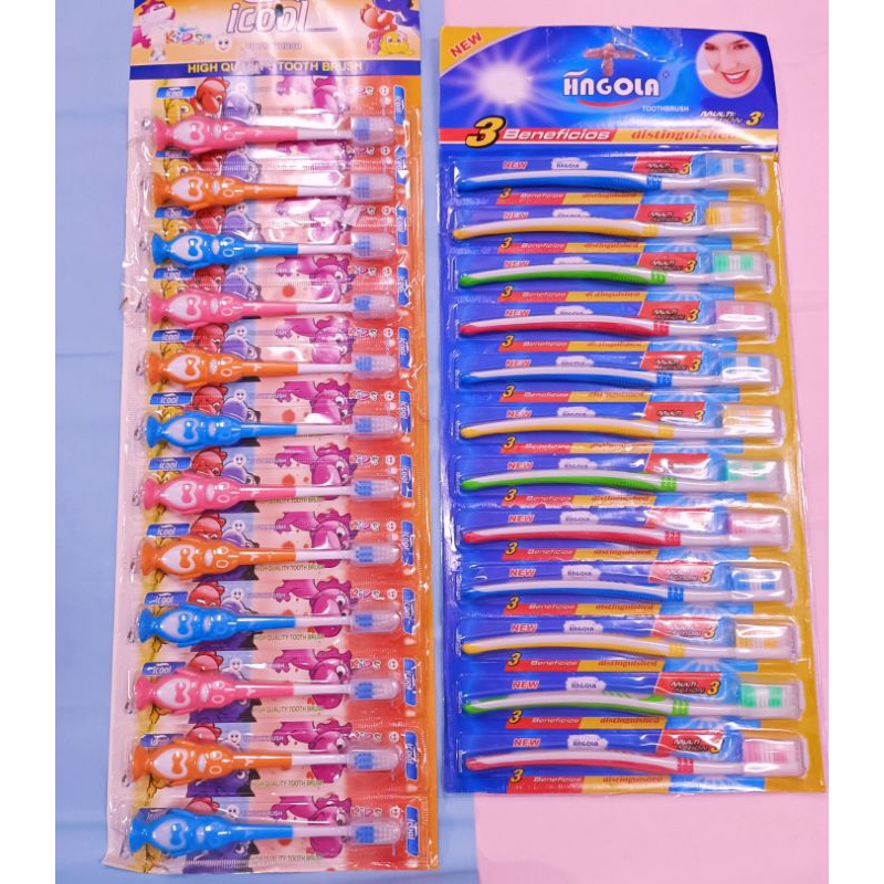 12 pcs/pack Medium Soft Toothbrush family pack Elastic Gum care adult ...
