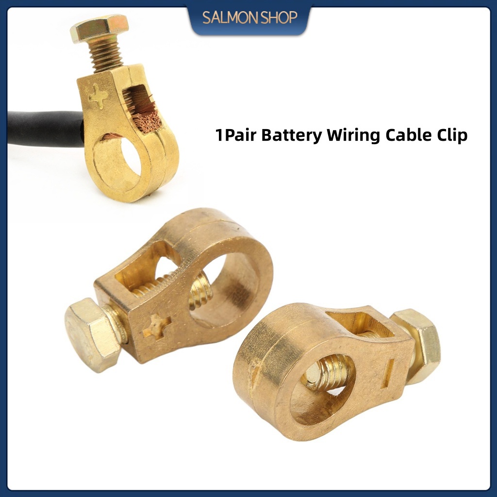 1Pair Car Battery Terminal Wire Cable Clamp Quick Wiring Clip Positive ...