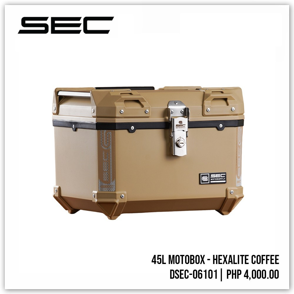 SEC Topbox 45 Liters Top Box for Motorcycle Motobox - Hexalite Mujibox ...
