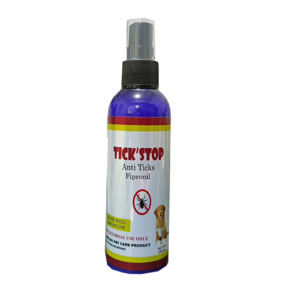 Tick Stop Fipronil Dogs & Cats Tick Spray Treatment 100ML Anti Garapata ...