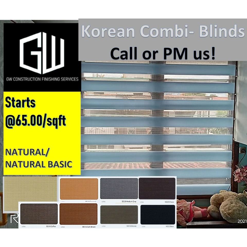 Customize Sizes Korean Combi- Blinds Basic Series | Shopee Philippines