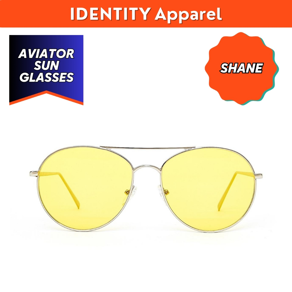 SHANE (Size 58) UV-Protected Unisex Pilot Aviator Sunglasses | Shopee ...