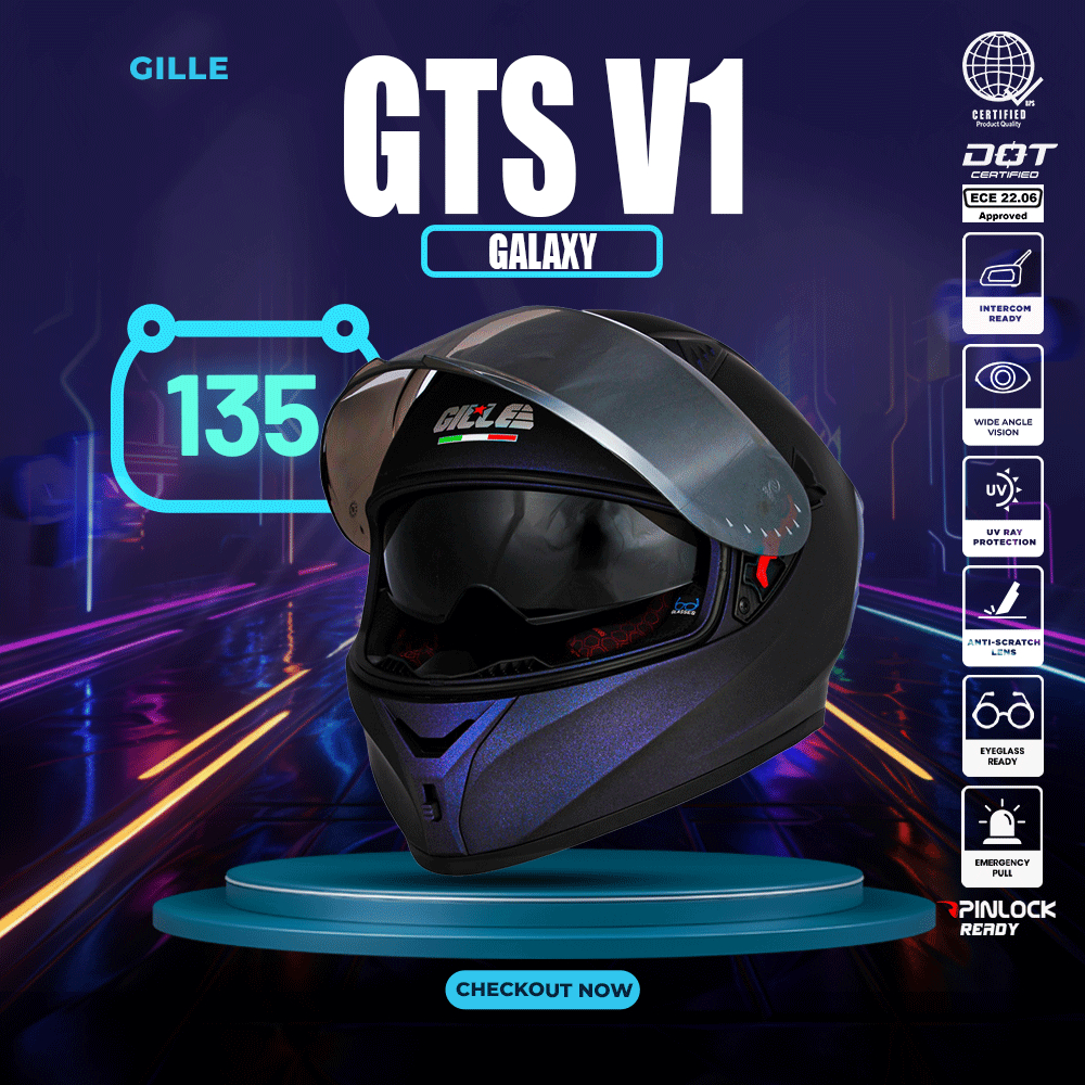 Gille Helmet 135 GTS V1 CHAMELEON GALAXY Motorcycle Helmets Full Face ...