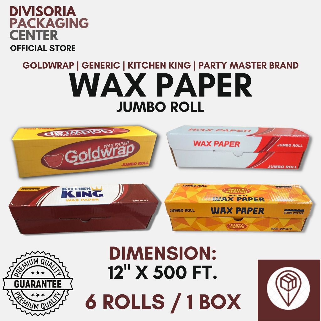 Wax Paper [6 rolls/1 Box] Goldwrap | Generic | Kitchen king | Party ...