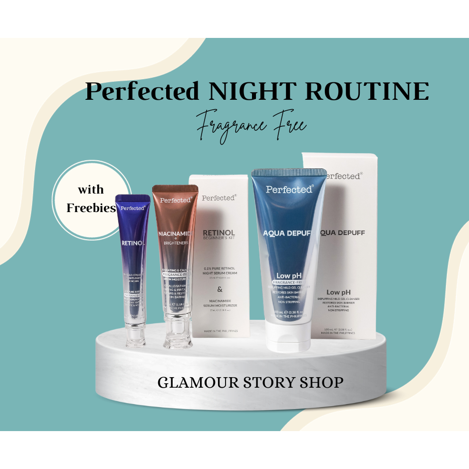 Perfected PH Night Routine Skincare Set (Aqua Depuff, Retinol and ...
