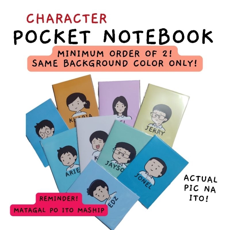 CHARACTER POCKET NOTEBOOK ( CUSTOMIZED GIVEAWAY / SOUVENIR / GIFT IDEAS ...