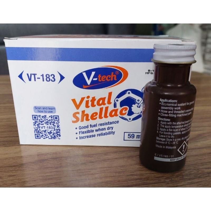VT-183 VTECH BRAND GASKET CEMENT OR GASKET SHELLAC 59ML | Shopee ...