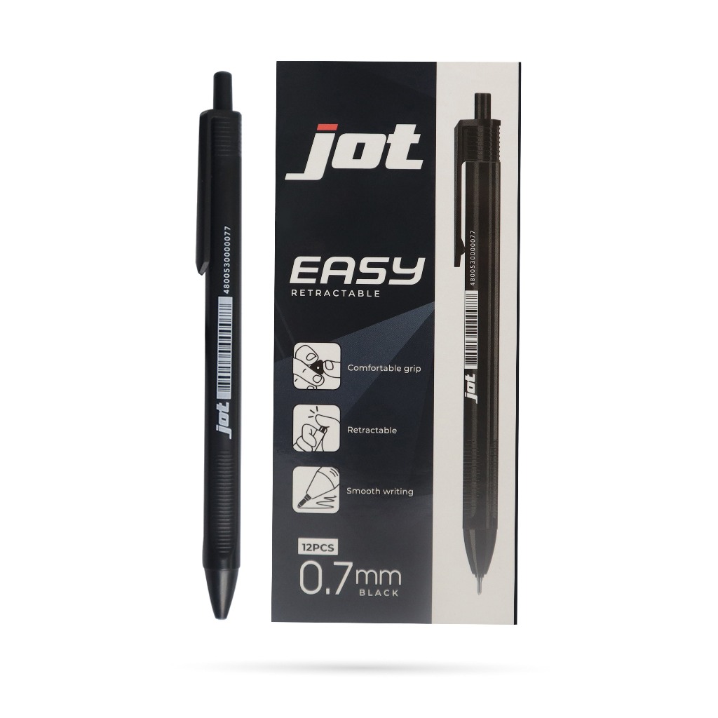 JOT Easy Ballpen Retractable 0.7mm 12pcs (BOX) | Shopee Philippines