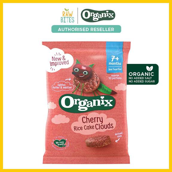 Organix Baby Food Cherry Rice Cake Clouds 40g [7 mos+] (Gluten Free ...