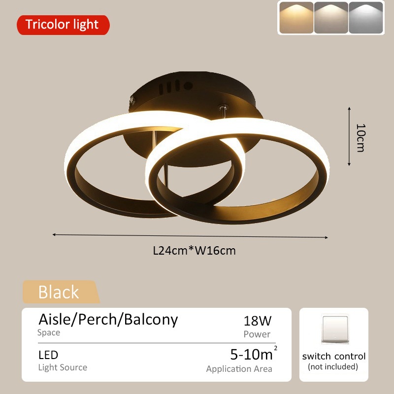 Nordic ceiling light Corridor ceiling lamp bedroom lights modern tri ...