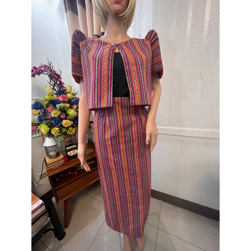 Modern Filipiniana 3-in-1 look Ethnic inspired chaleco Mestiza Sleeve ...