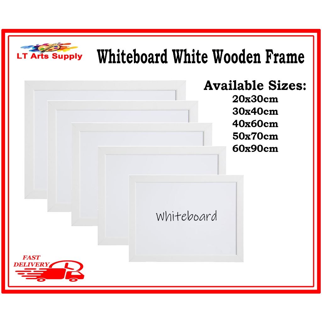 Whiteboard with White Wooden Frame | Shopee Philippines