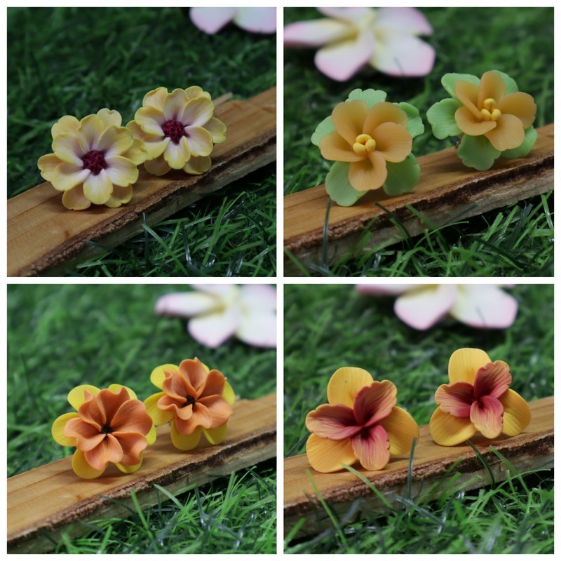 Crafting Time Handmade Polymer Clay One of a Kind Stud Earrings Kira ...