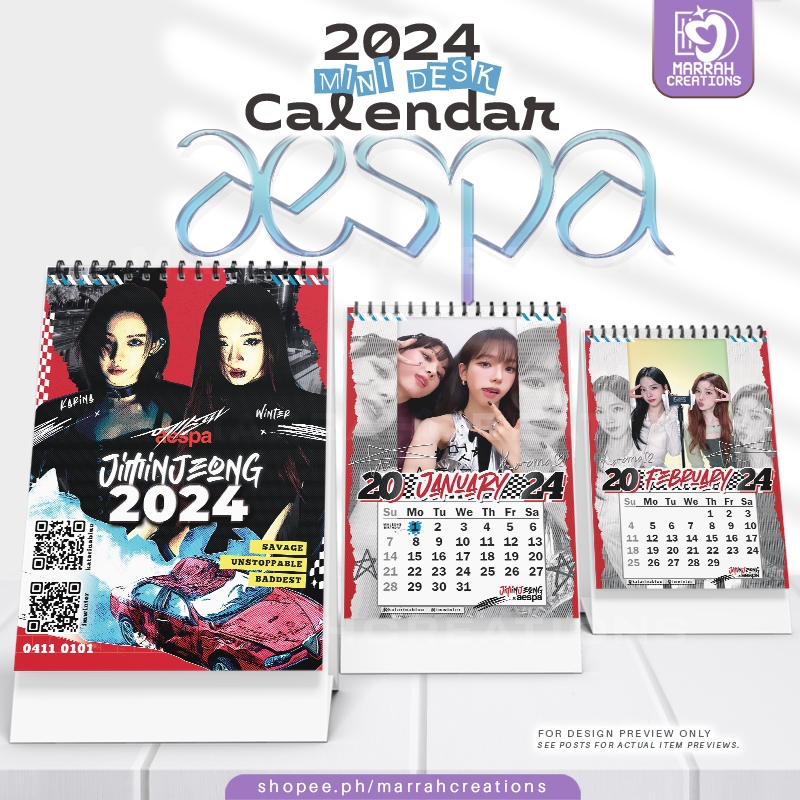aespa 2024 Mini Desk Calendars | Shopee Philippines