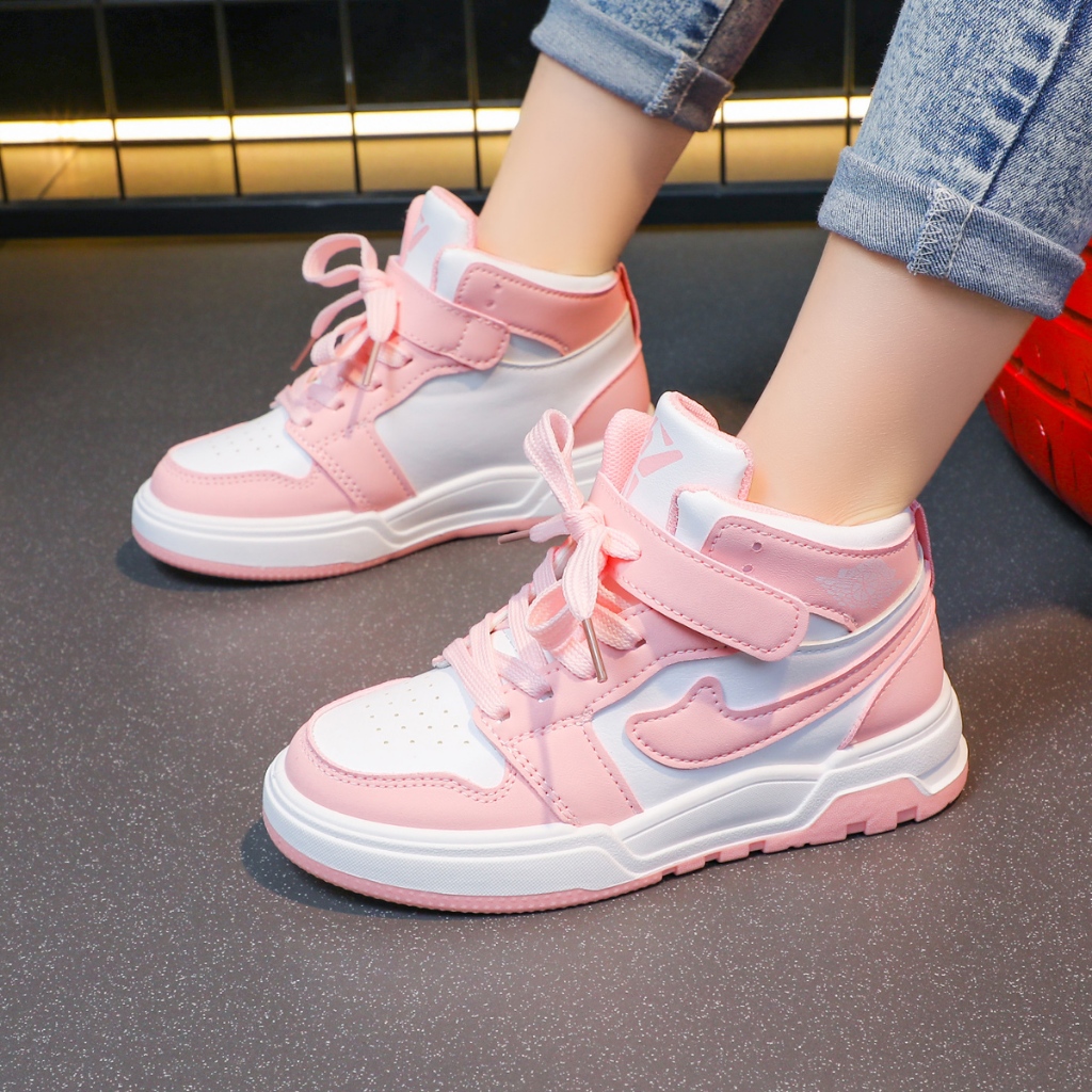 Fashion shoes for kids high top sneakers for kids girl rubber casual ...