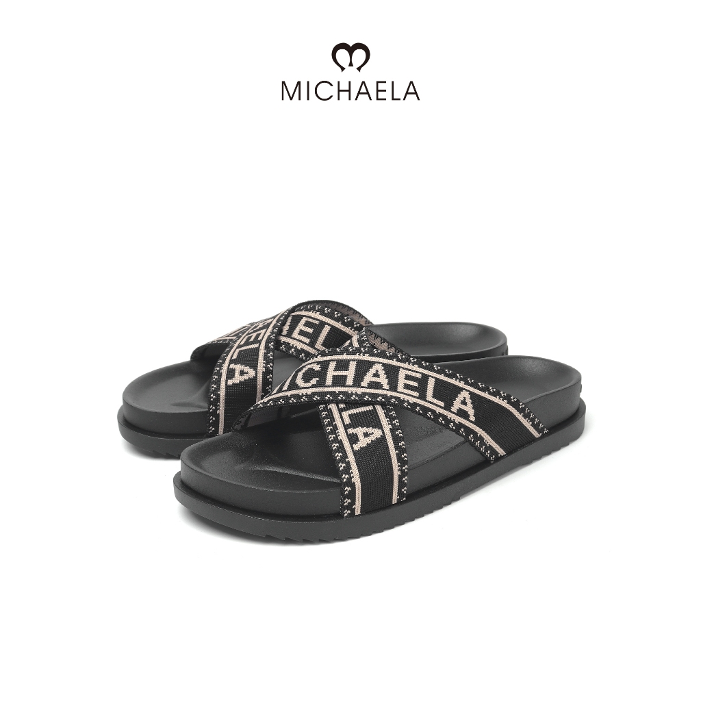 MICHAELA Knitted Crossover Platform Sandals for Women Chic Slip-On ...
